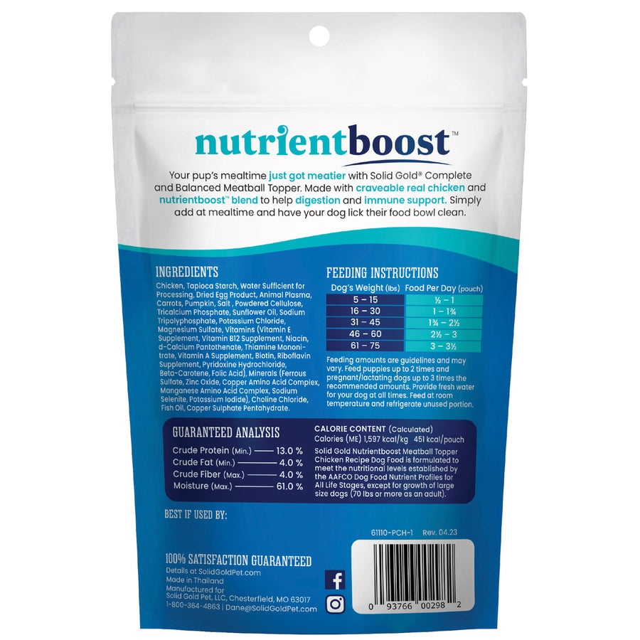 Nutrientboost™ Chicken Meatball Topper for Dogs